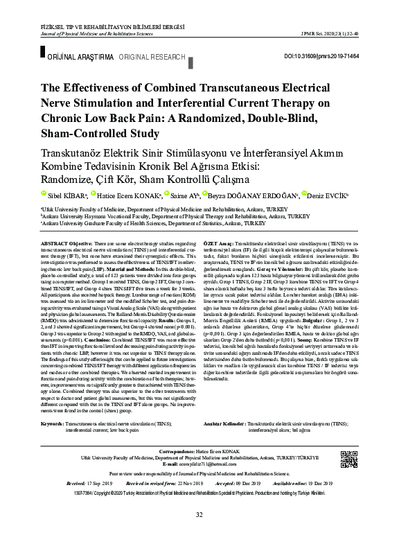 (PDF) The Effectiveness of Combined Transcutaneous Electrical Nerve ...