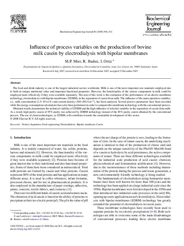 (PDF) Influence of process variables on the production of bovine milk ...