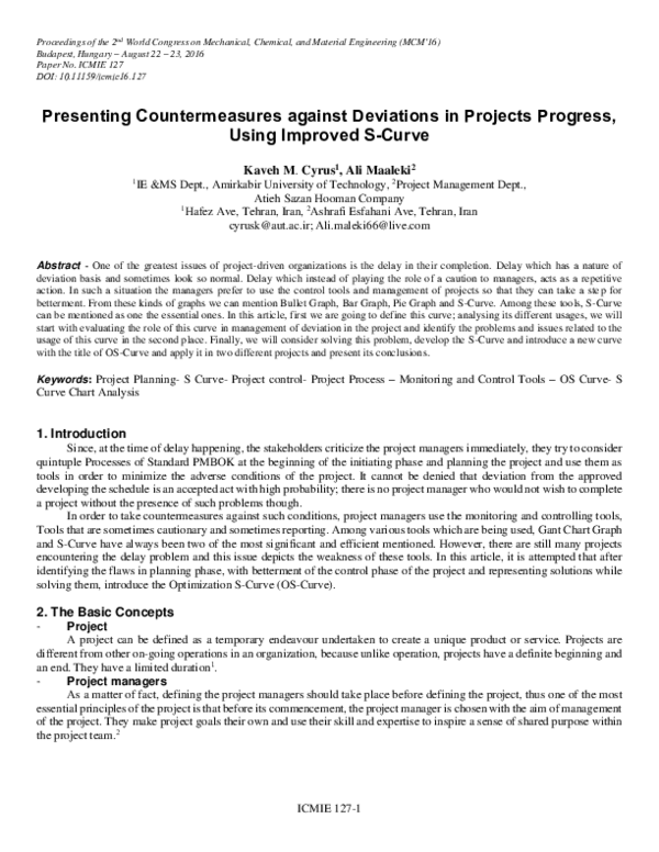 (PDF) Presenting Countermeasures against Deviations in Projects ...