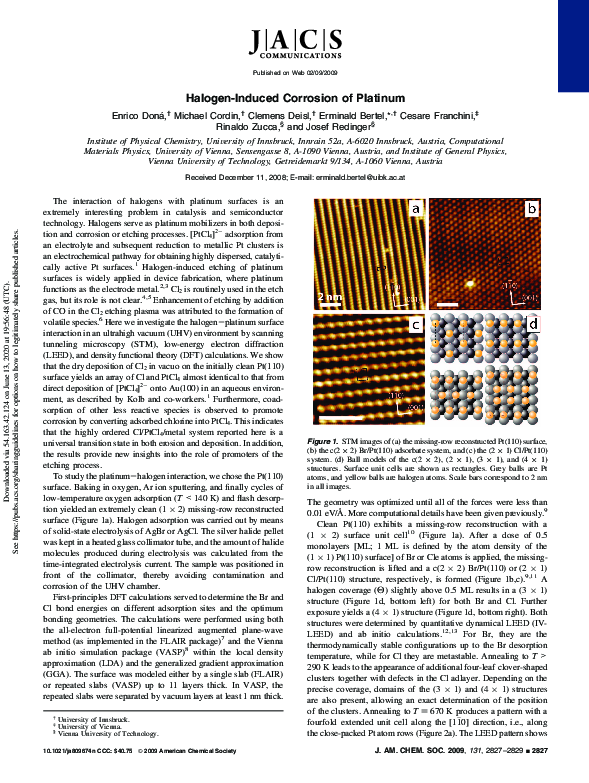 (PDF) Halogen-Induced Corrosion of Platinum