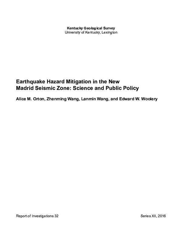(PDF) Earthquake Hazard Mitigation in the New Madrid Seismic Zone ...