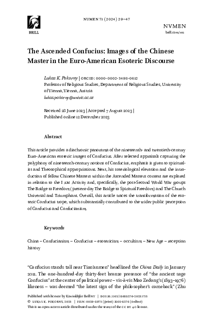 (PDF) 2024. "The Ascended Confucius: Images of the Chinese Master in ...