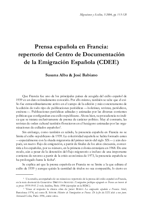 (PDF) Prensa española en Francia: Repertorio del Centro de ...