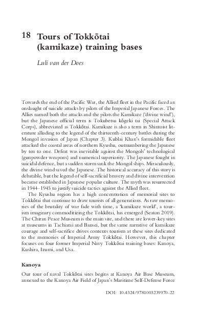 (PDF) Tours of Tokkōtai (kamikaze) training bases