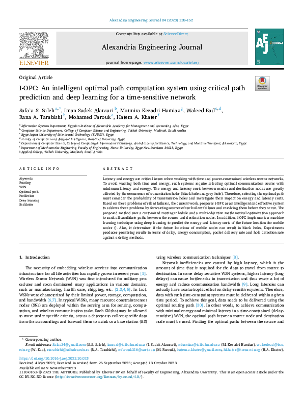 Pdf I Opc An Intelligent Optimal Path Computation System Using Critical Path Prediction And