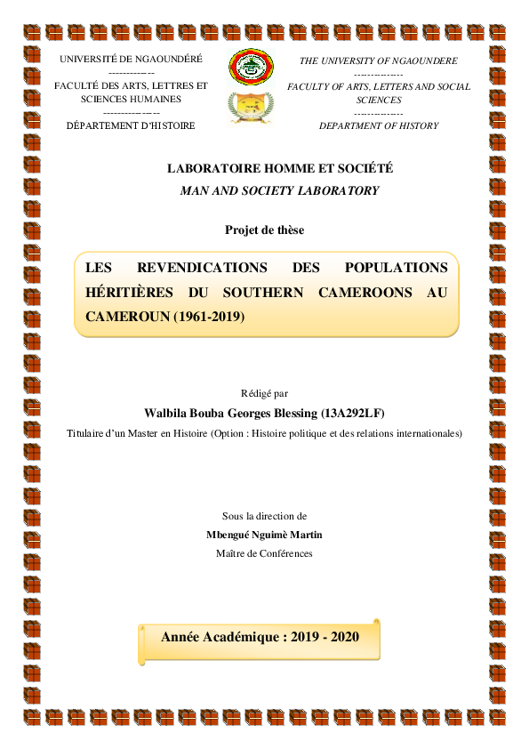 (PDF) Projet de thèse