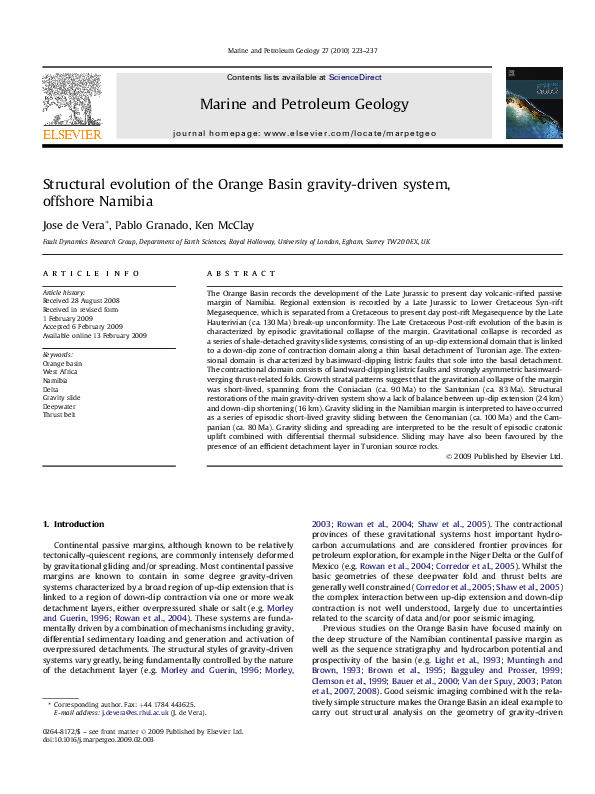 (PDF) Structural evolution of the Orange Basin gravity-driven system ...