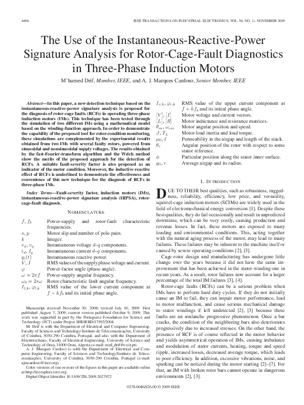 (PDF) The Use of the Instantaneous-Reactive-Power Signature Analysis ...