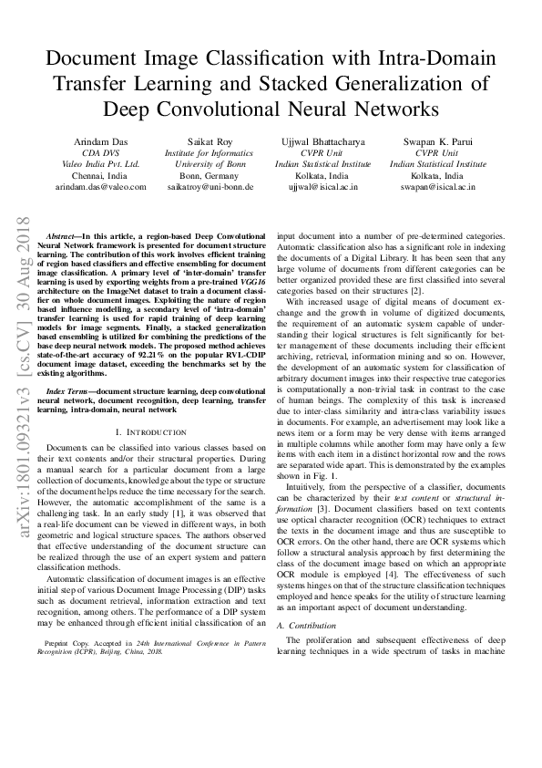 (PDF) Document Image Classification with Intra-Domain Transfer Learning and Stacked ...
