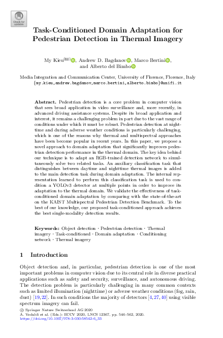 (PDF) Task-Conditioned Domain Adaptation for Pedestrian Detection in ...