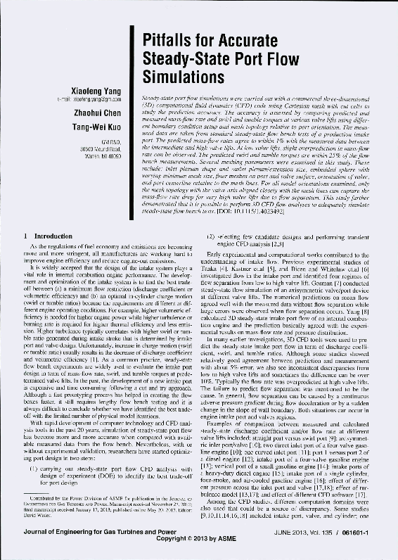 (PDF) Pitfalls for Accurate Steady-State Port Flow Simulations