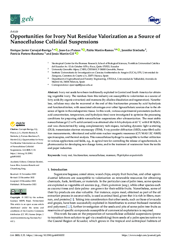 (PDF) Opportunities for Ivory Nut Residue Valorization as a Source of ...