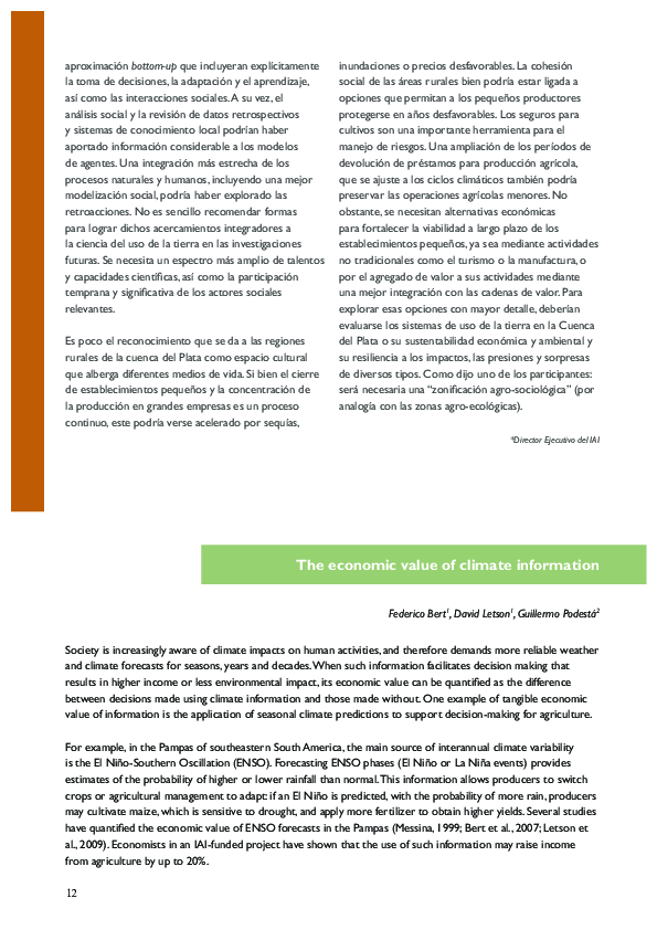 (PDF) El valor económico de la información climática