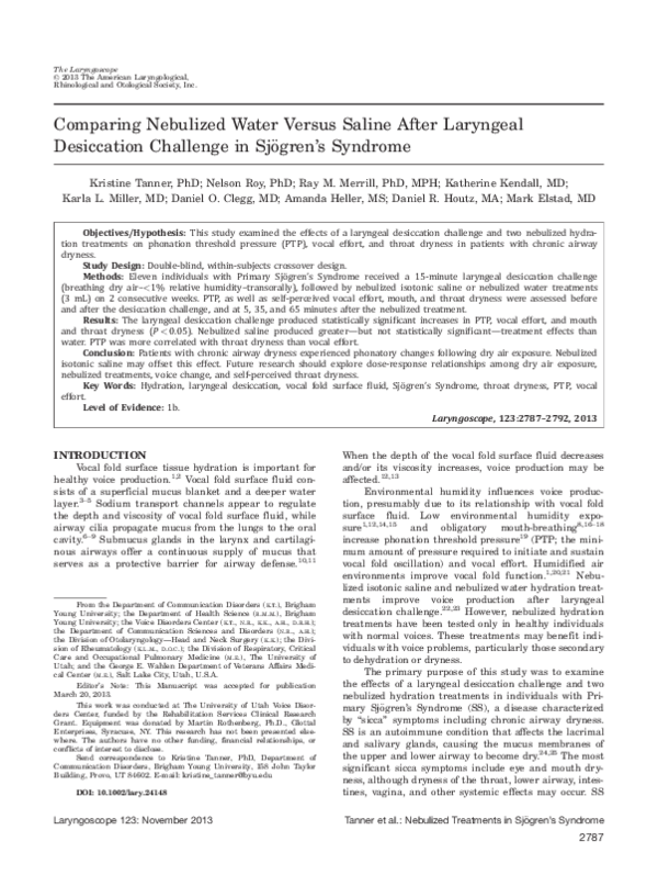 (PDF) Comparing nebulized water versus saline after laryngeal ...