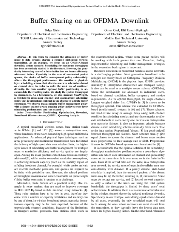 (PDF) OFDMA Downlink Buffer Management and Scheduling