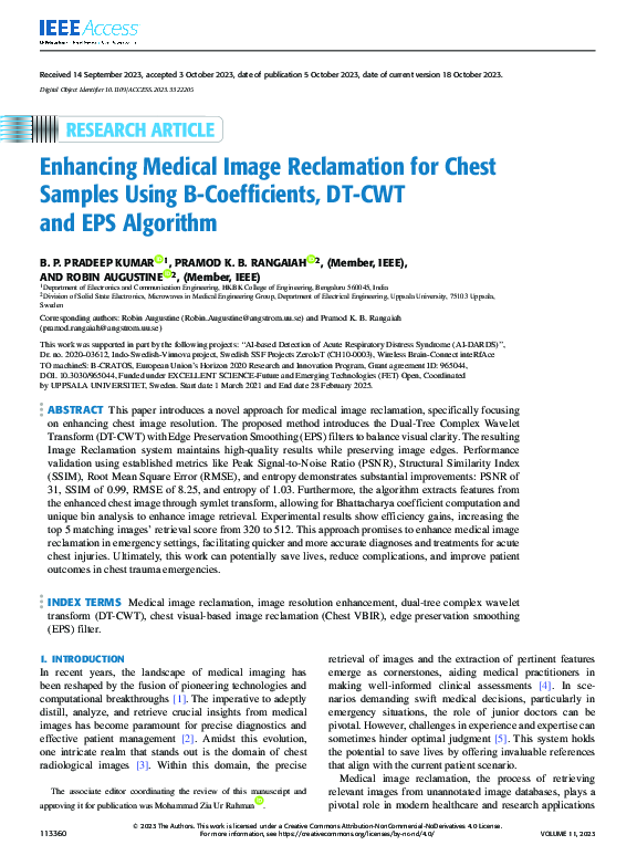 (PDF) Enhancing Medical Image Reclamation for Chest Samples Using B-Coefficients, DT-CWT and EPS ...