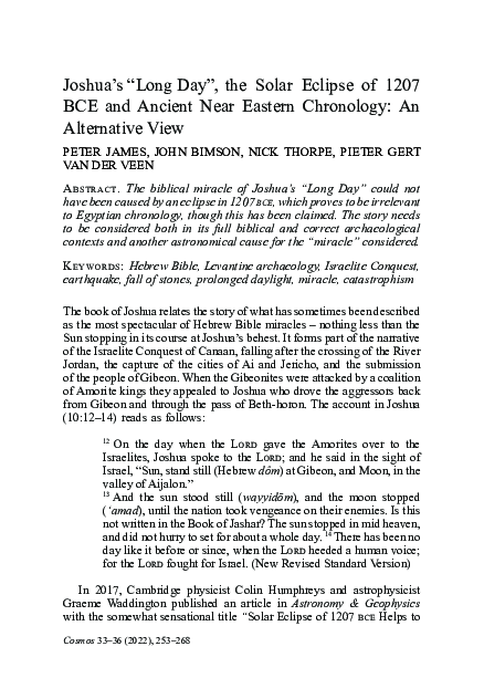 (PDF) James, P., Bimson, J. J., Thorpe, N. & van der Veen, P., 2022 ...