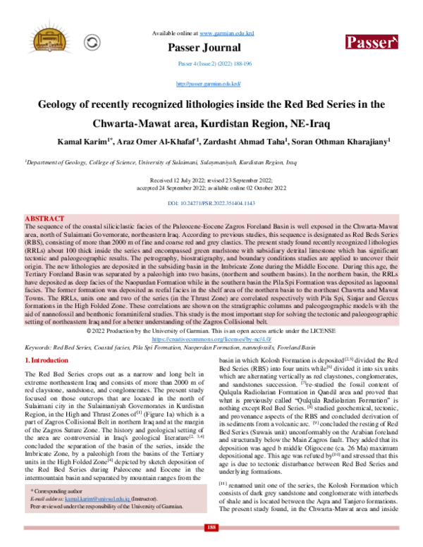 (PDF) Geology of recently recognized lithologies inside the Red Bed ...