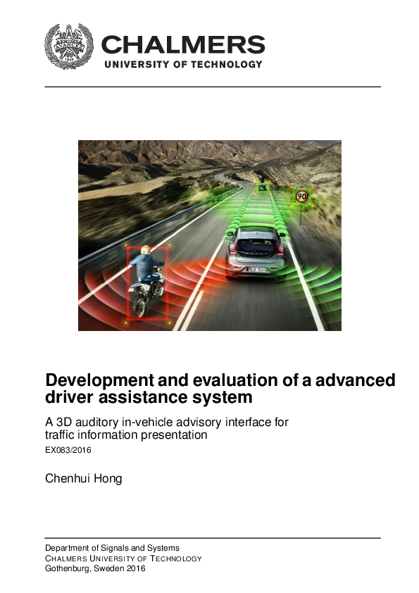 (PDF) Development and evaluation of an advanced driver assistance system