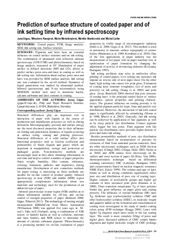 (PDF) PAPER AND INK INTERACTIONS: Prediction of surface structure of ...