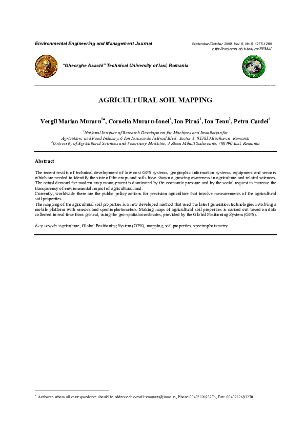 (PDF) Agricultural Soil Mapping | Ioan Tenu - Academia.edu