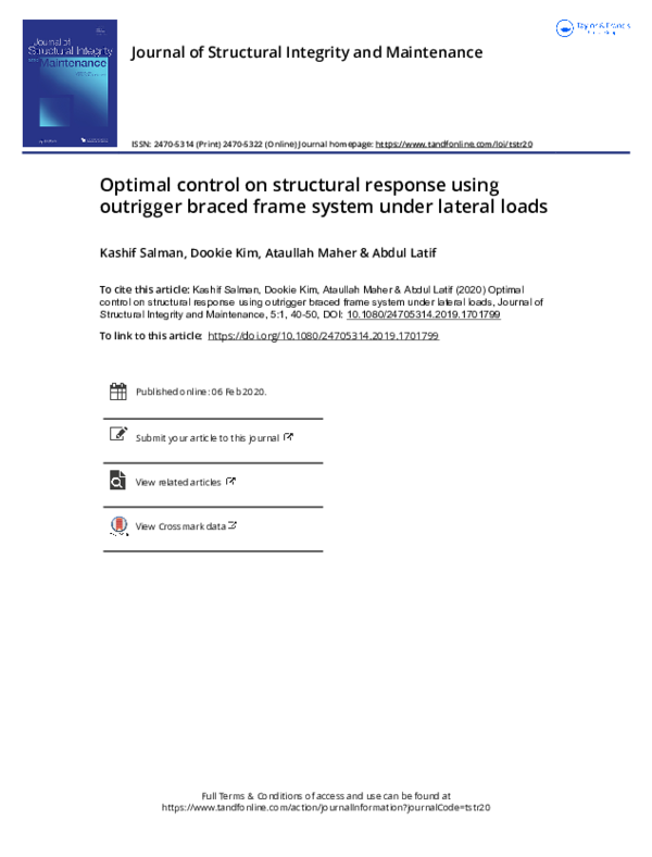 (PDF) Optimal control on structural response using outrigger braced ...