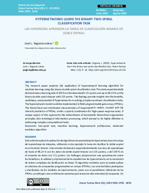 (PDF) Hypernetworks Learn the Binary Two-Spiral Classification Task