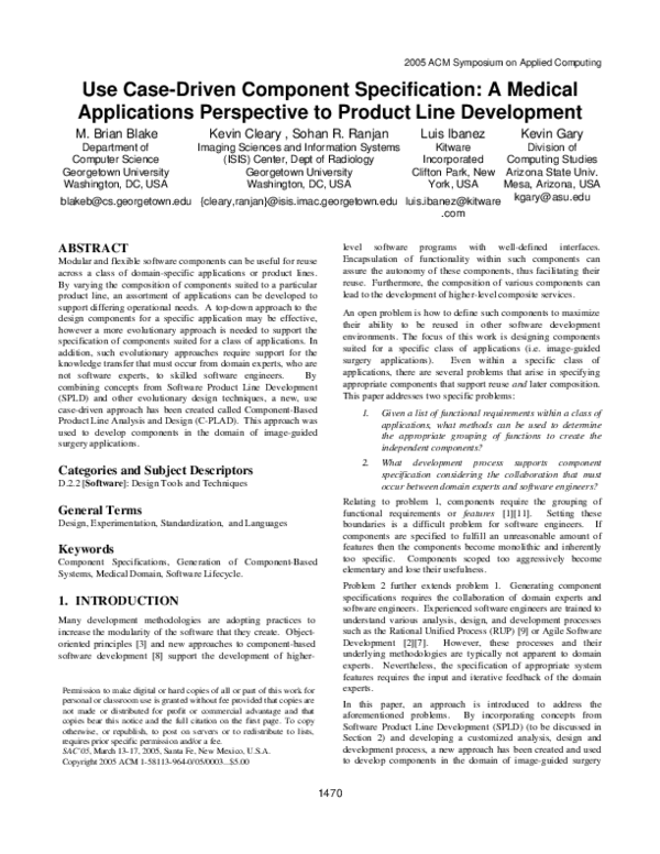 (PDF) Use case-driven component specification