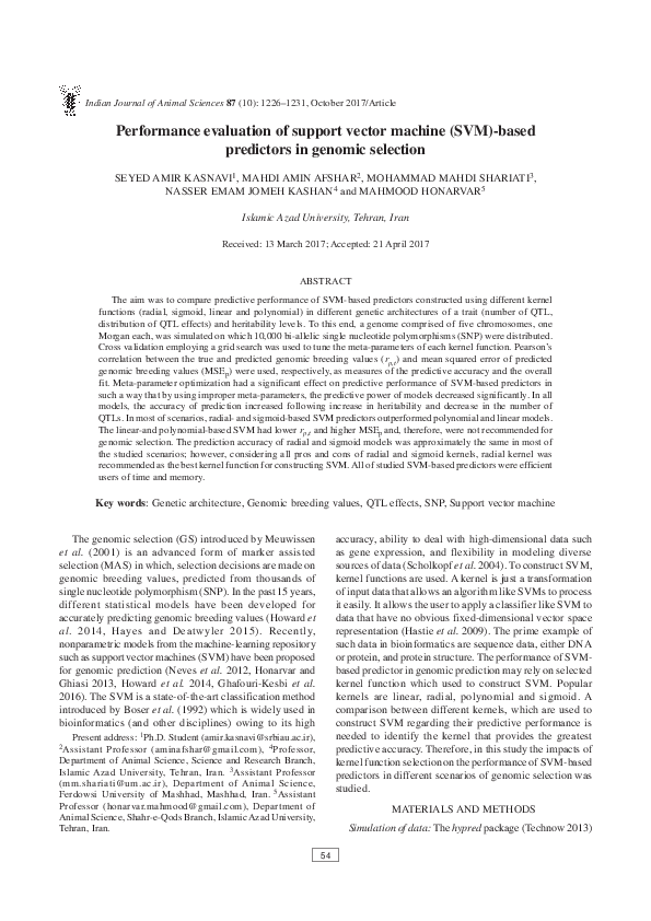 (PDF) Performance evaluation of support vector machine (SVM)-based ...