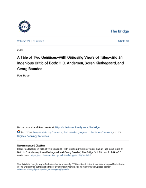(PDF) A Tale of Two Geniuses--with Opposing Views of Tales--and an ...
