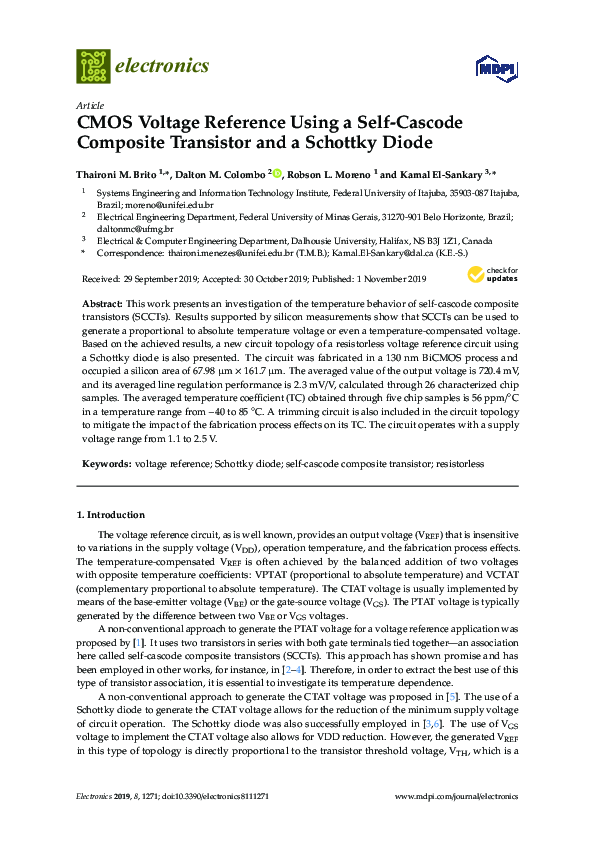 (PDF) CMOS Voltage Reference using a Self-Cascode Composite Transistor ...