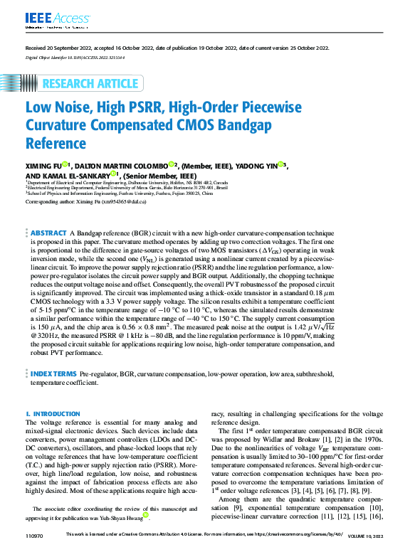 (PDF) Low Noise, High PSRR, High-Order Piecewise Curvature Compensated ...