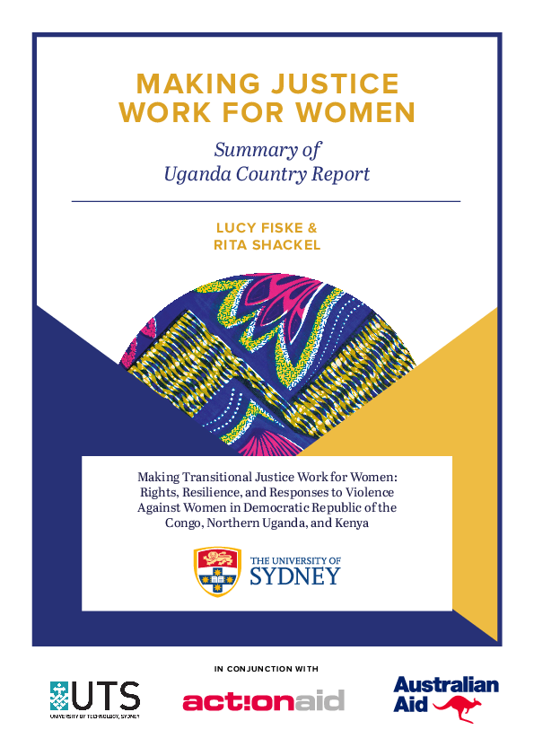 (PDF) Making Justice Work for Women: Summary of Uganda Country Report
