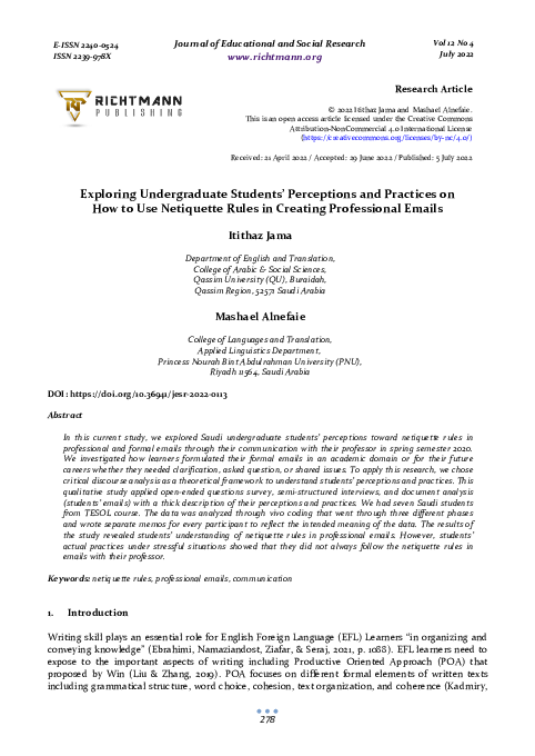(PDF) Exploring Undergraduate Students’ Perceptions and Practices on ...