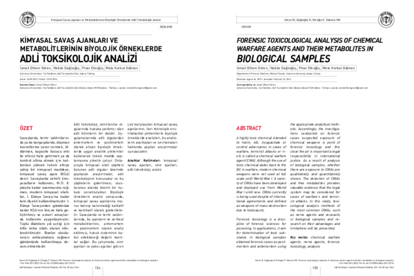(PDF) Forensic toxicological analysis of chemical warfare agents and ...