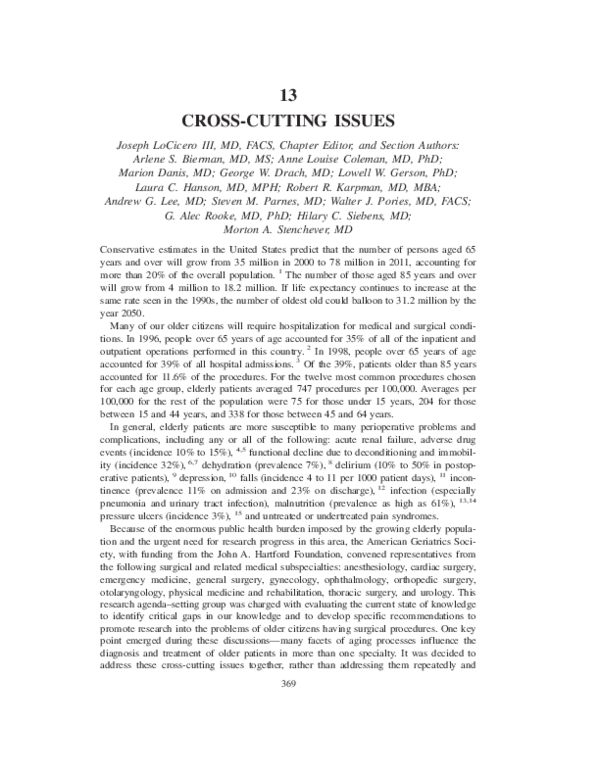 (PDF) 13 Cross-Cutting Issues