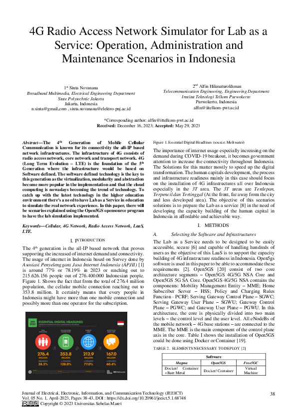 (PDF) 4G Radio Access Network Simulator for Lab as a Service: Operation ...