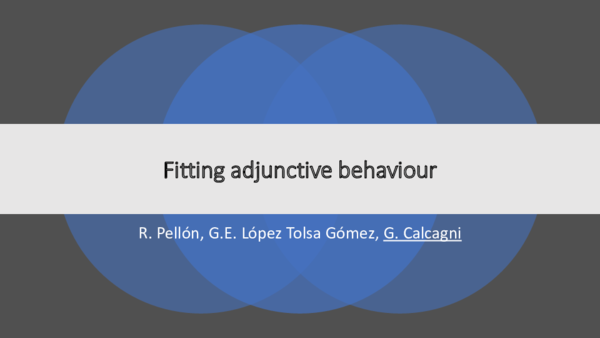 (PDF) Fitting adjunctive behaviour