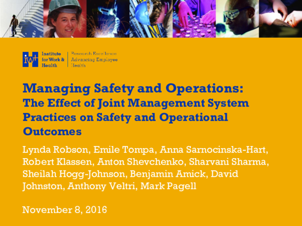 (PDF) Managing Safety and Operations