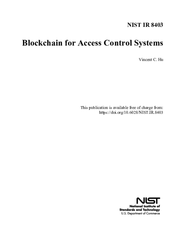 Pdf Blockchain For Access Control Systems