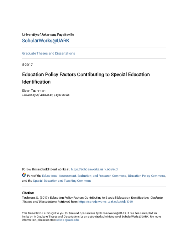 (PDF) Education Policy Factors Contributing to Special Education ...