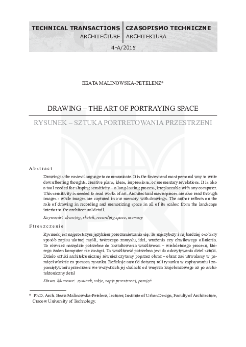 (PDF) Drawing – the art of portraying space