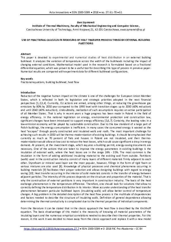 (PDF) Modeling heat transfer in heterogeneous media using fractional calculus