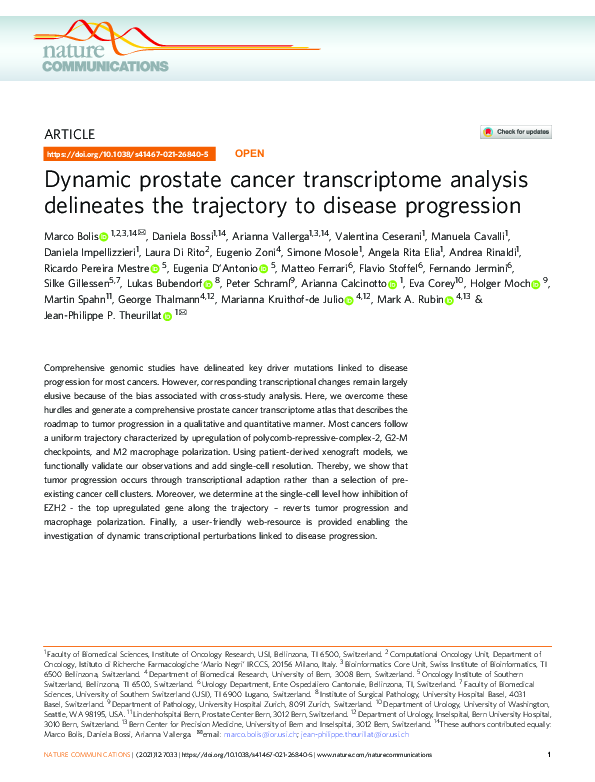 (PDF) Dynamic prostate cancer transcriptome analysis delineates the ...