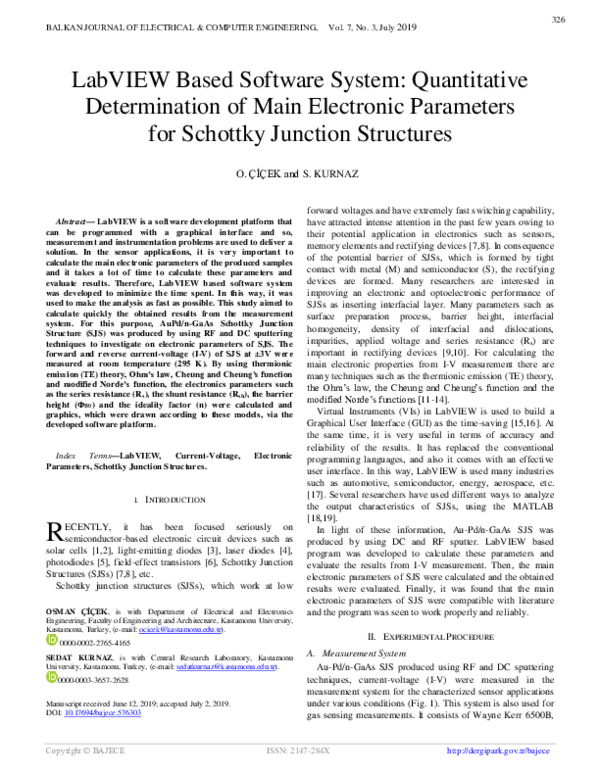(PDF) LabVIEW Based a Software System: Quantitative Determination of ...