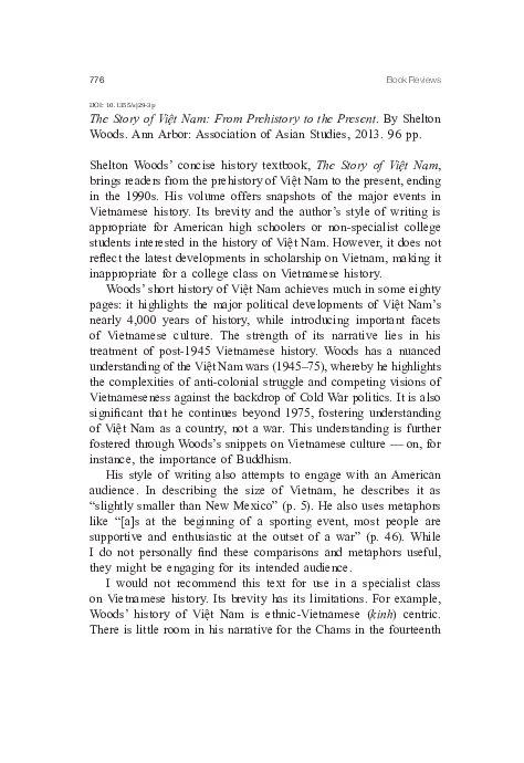 (PDF) The Story of Việt Nam: From Prehistory to the Present