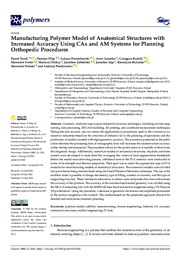 (PDF) Manufacturing Polymer Model of Anatomical Structures with ...