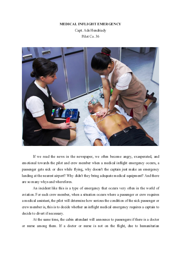 (PDF) MEDICAL INFLIGHT EMERGENCY