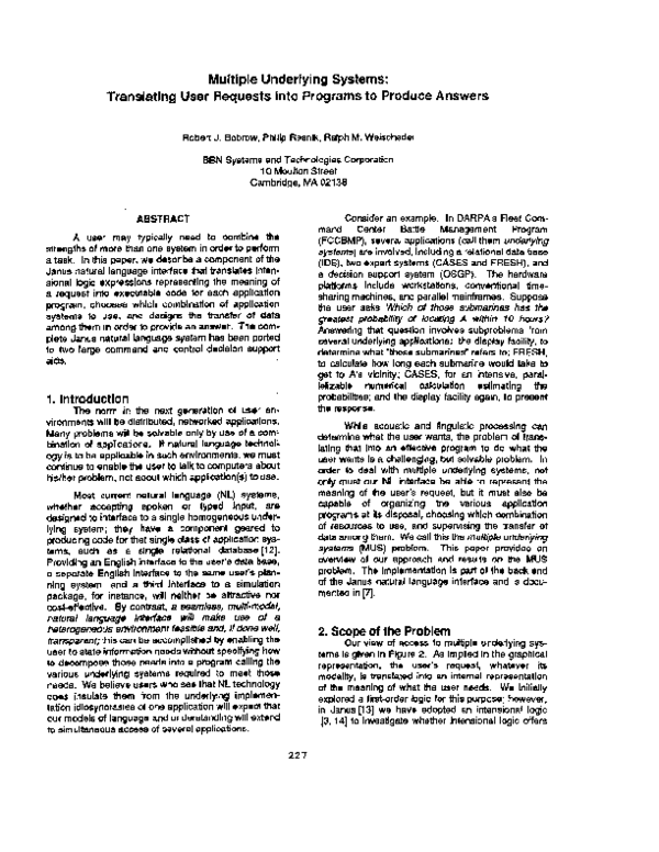 (PDF) Multiple underlying systems