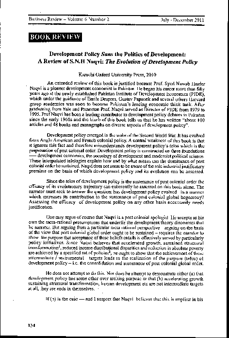 (PDF) Development Policy Sans the Politics of Development: A Review of ...